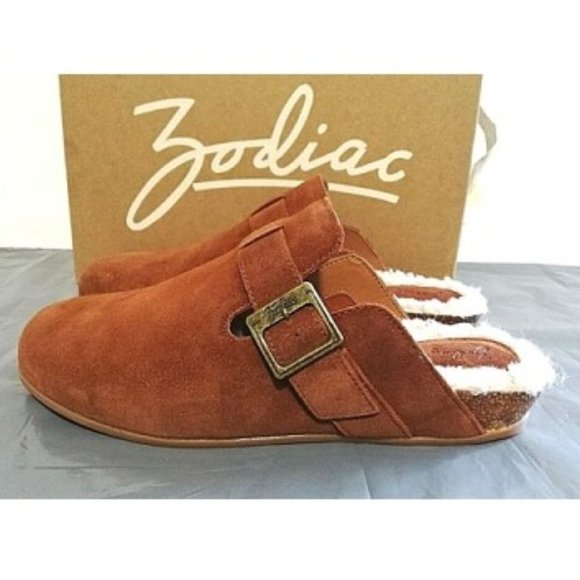 Zodiac | Shoes | Zodiac Womens Maui Saddle Suede Mule Cozy Clog Sandals ...
